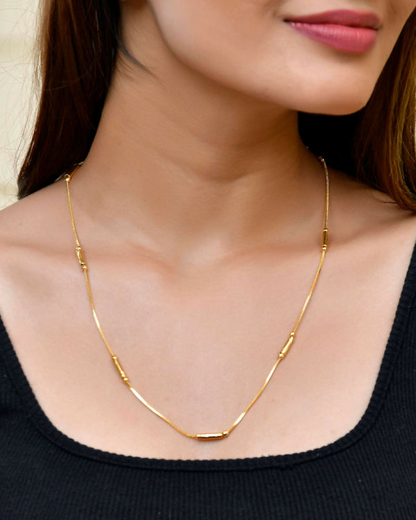 Buy VOJ Gold Plated Designer Chain With Gold Pipe Online at Best Price ...
