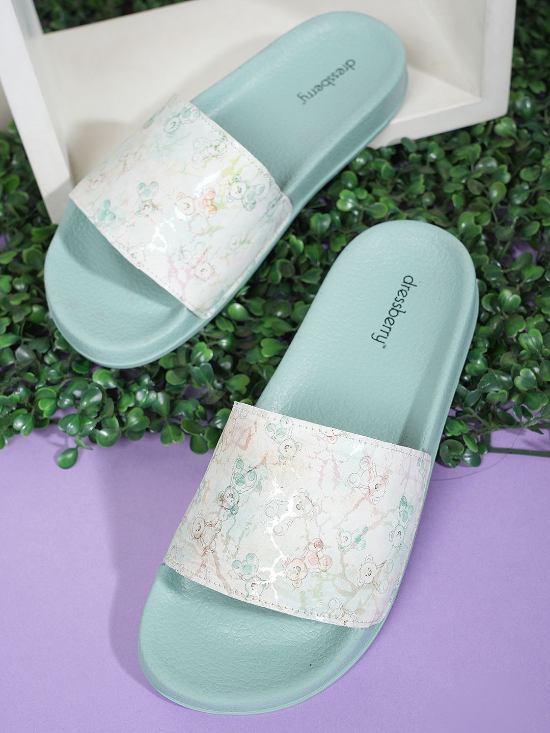 Buy DressBerry Women Embellished Sliders Online At Low Price