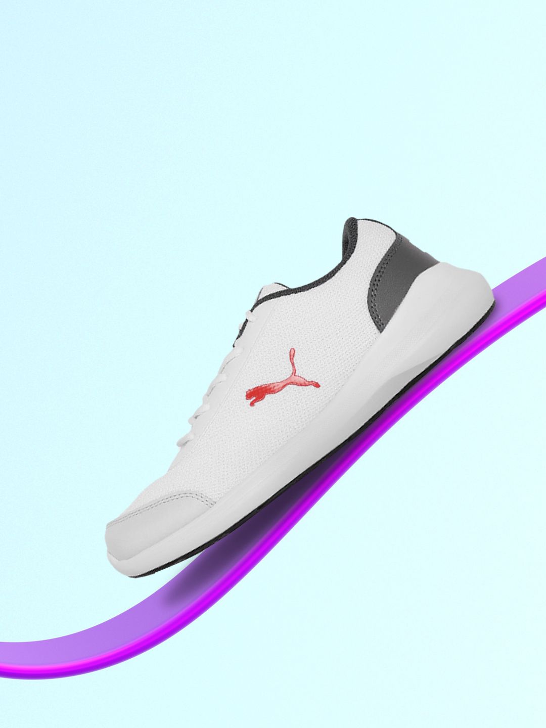 Buy Puma Men White Woven Design Puma Forza Running Shoes Online At Low ...