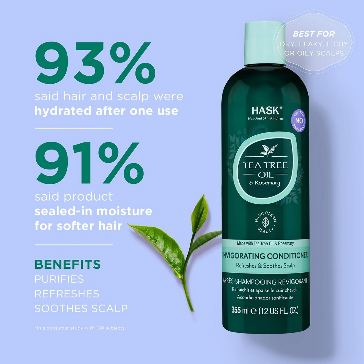 Buy HASK Tea Tree Oil & Rosemary Invigorating Conditioner Online ...