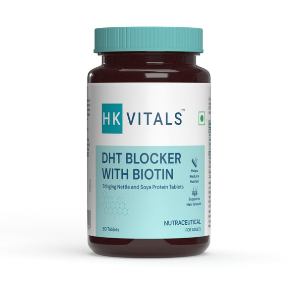 Buy HK Vitals DHT Blocker With Biotin Tablets for Reduces Hair Fall ...