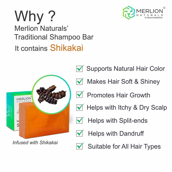 Buy Merlion Naturals Reetha Shikakai Shampoo Bar Online at Low Price.