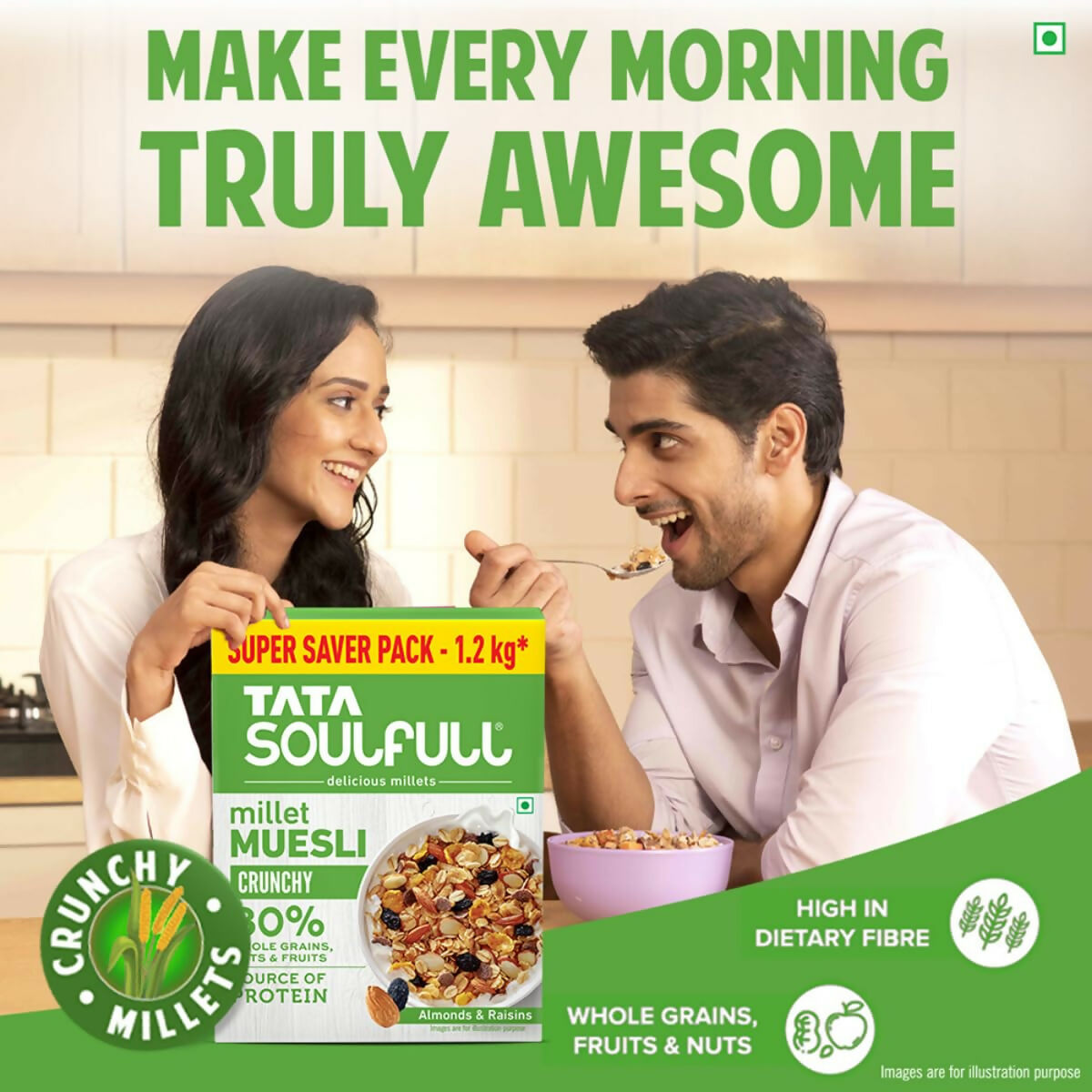 Buy Tata Soulfull Millet Muesli Crunchy Breakfast Cereals Online