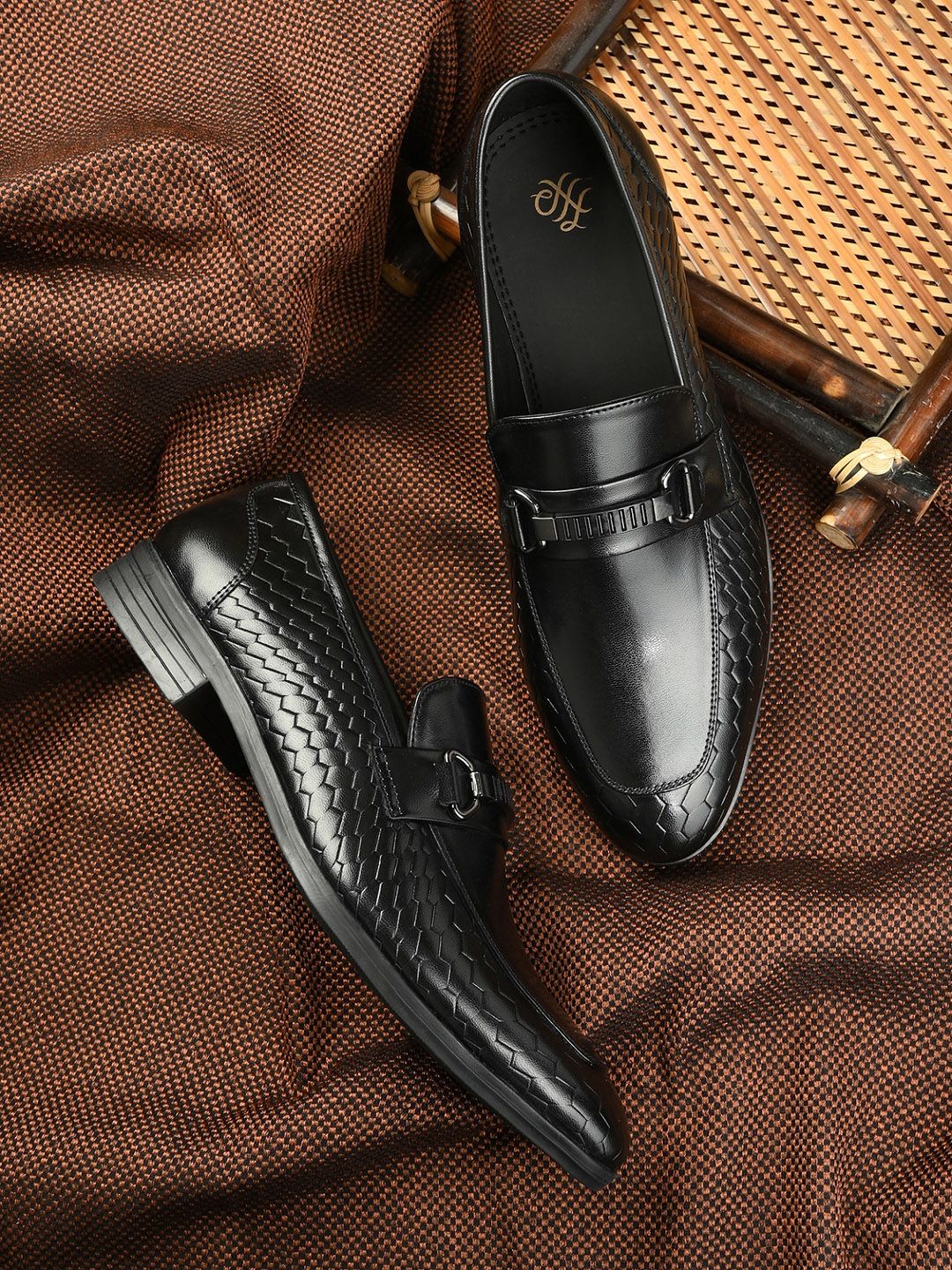 Buy House of Pataudi Men Formal Faux Leather Loafers Online At Low Price