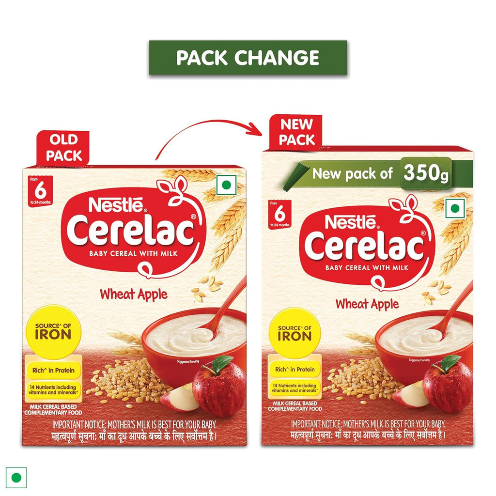 Nestle Cerelac Fortified Baby Cereal With Milk - Wheat Apple