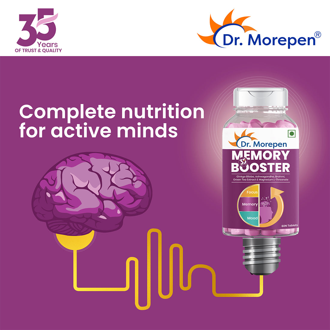 Buy Dr. Morepen Memory Focus & Mood Tablets Online at Best Price.
