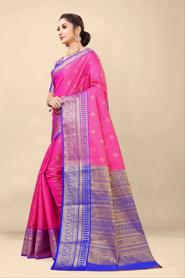Buy Aastha Fashion Rani Silk Weaving Saree Online at Best Price | Distacart