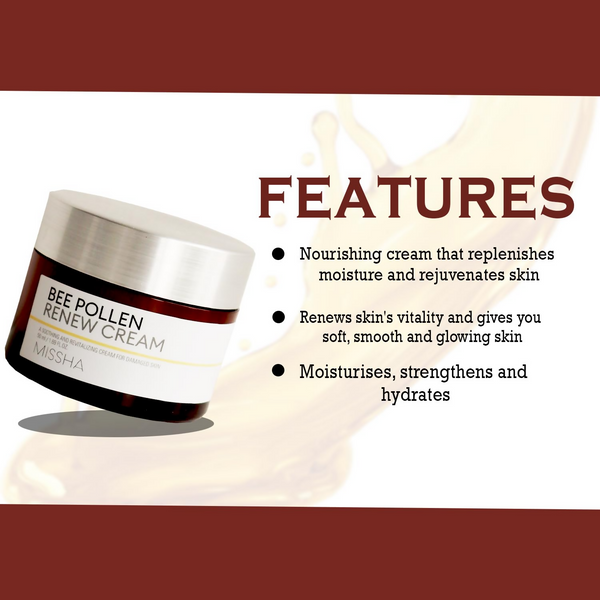 Buy Missha Bee Pollen Renew Cream For Intense Hydration And Skin Barr ...