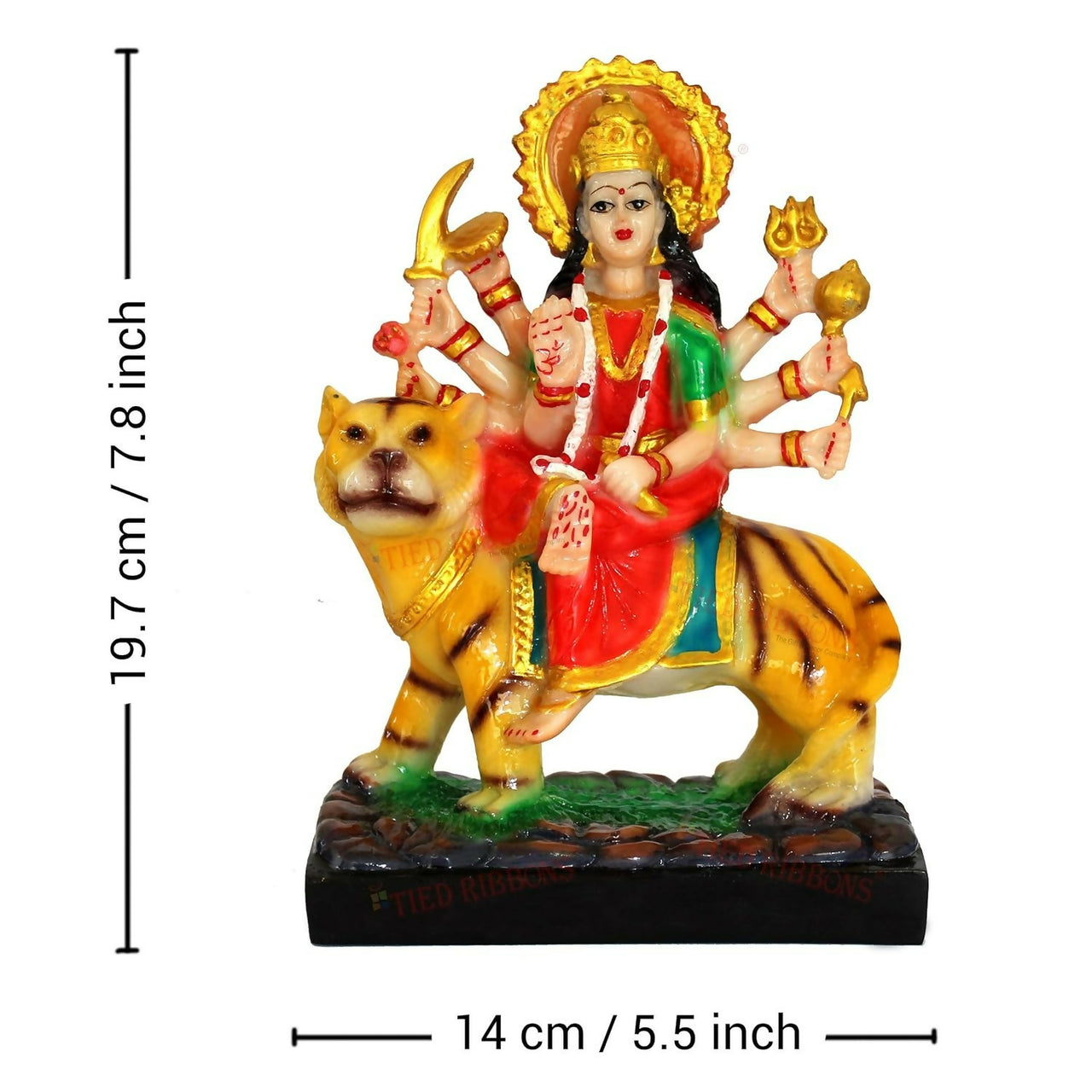 Buy Tied Ribbons Nav Durga Devi Sherawali Mata Murti Statue Online at ...