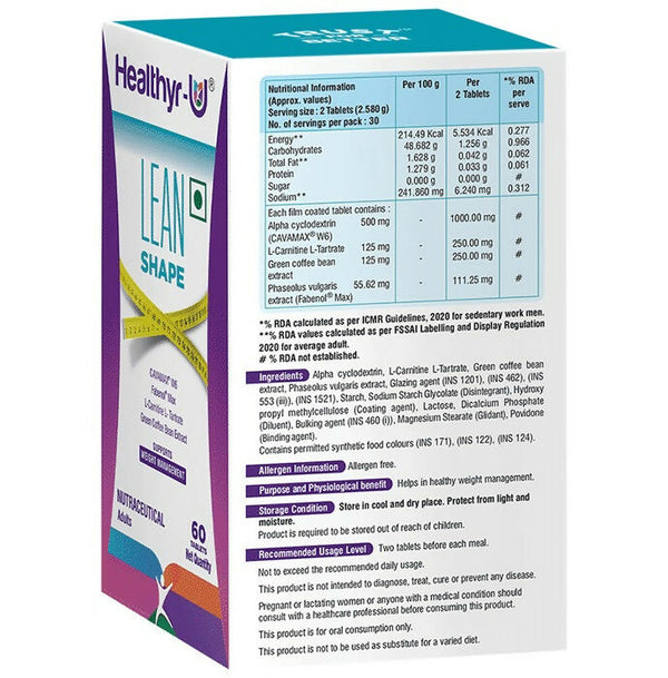 Buy Healthyr-U Lean Shape Tablets Online At Low Price.