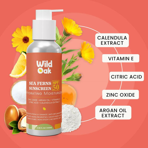 Buy Wild Oak Sea Ferns (SPF 50) Sunscreen Hydrating Moisturizer Online ...