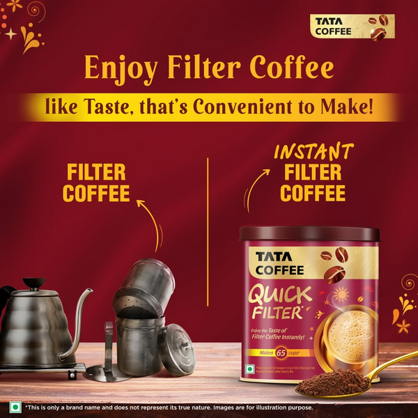 Buy Tata Coffee Quick Filter Coffee Powder Tin Online at Best Price ...