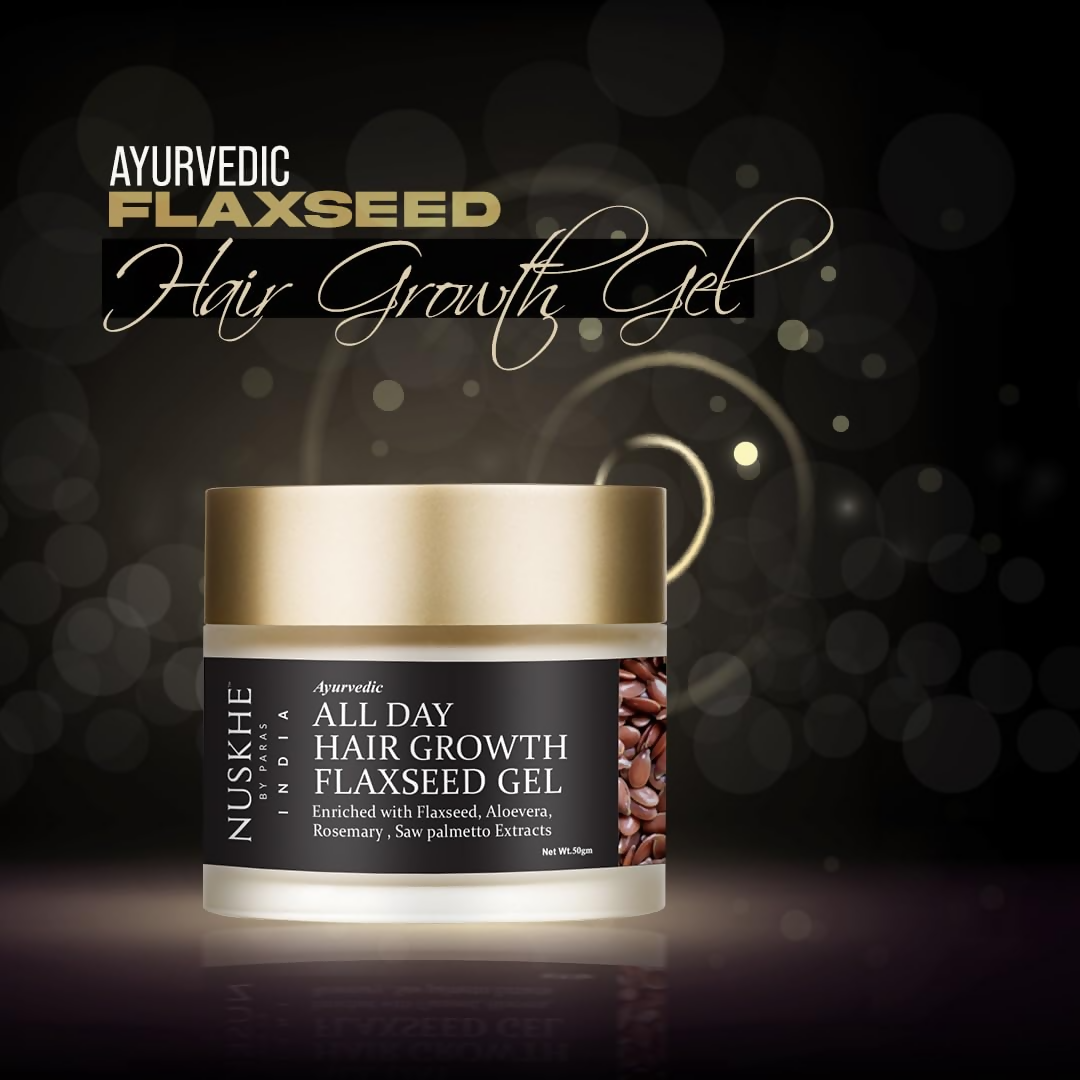 Buy Nuskhe By Paras Ayurvedic All Day Hair Growth Flaxseed Gel Online.