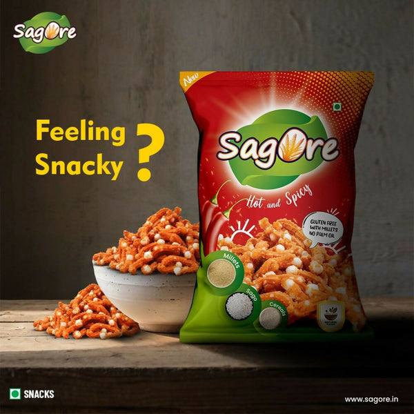 Buy Sagore Millet Namkeen Hot & Spicy Online at Best Price | Distacart