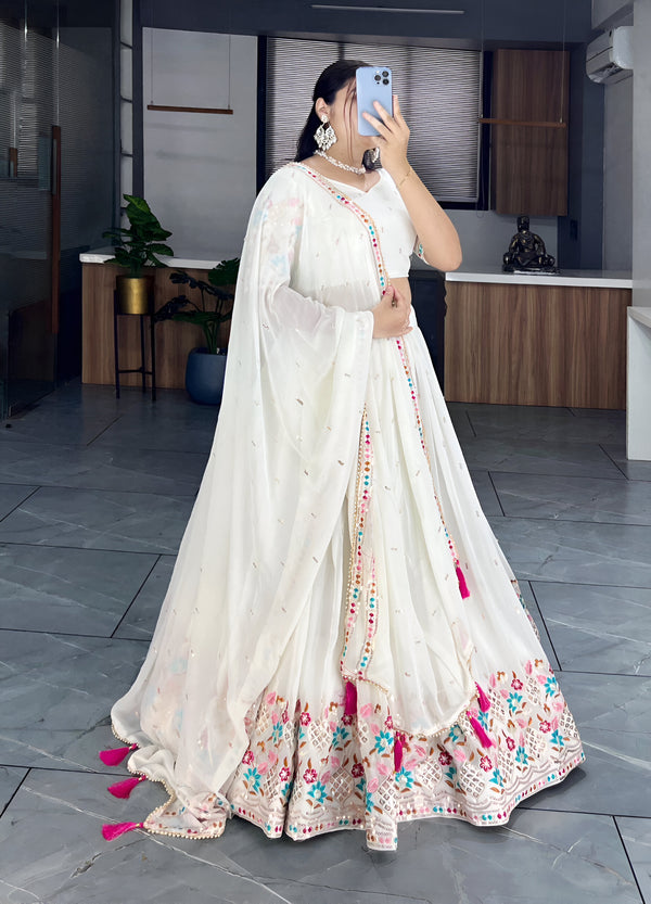 Buy Lehenga Mart Designer Bollywood Style Wedding Lehenga Choli - White ...