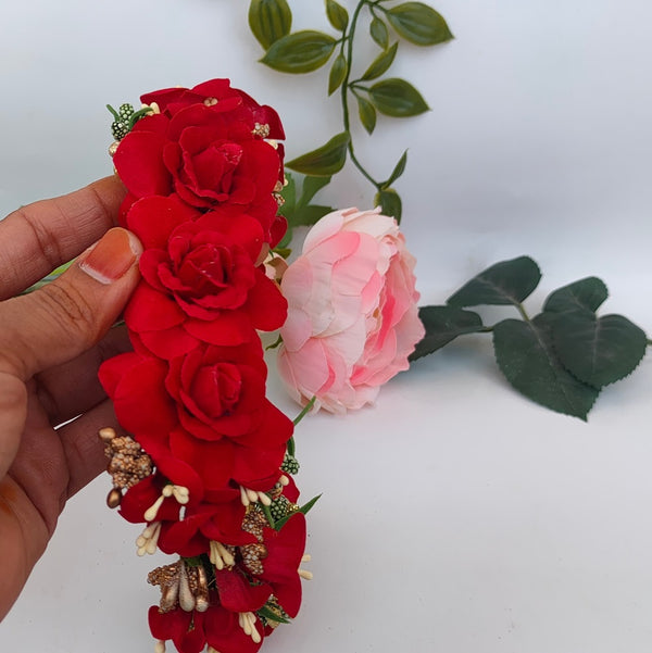 Buy Red Bridal Flower Hair Accessories Online at Best Price | Distacart