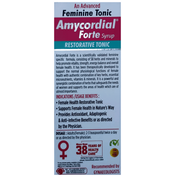 Buy Aimil Amycordial Forte Syrup for Women's Wellness Online