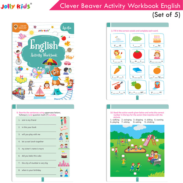 Buy Jolly Kids Clever Beaver Ages 6-7 Years Fun Learning Activities Workbooks Set of 4| English ...