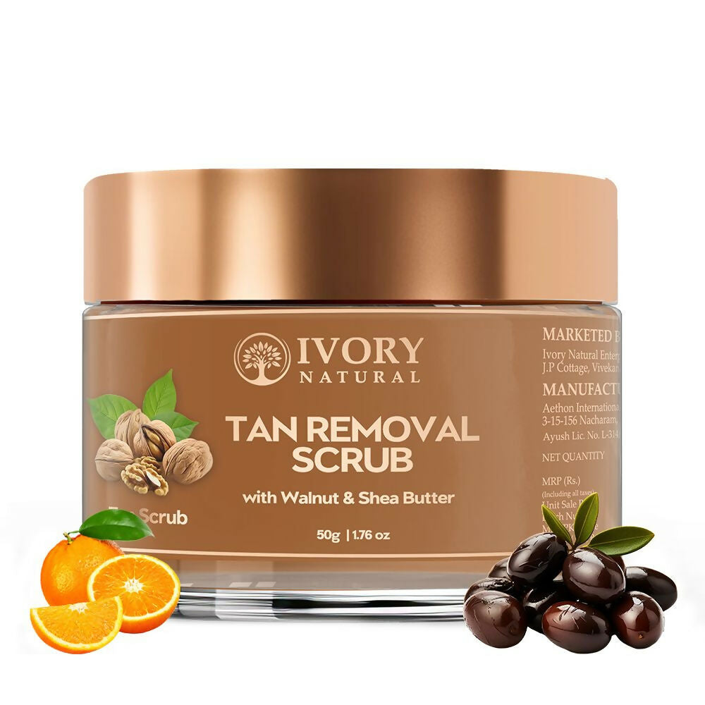 Buy Ivory Natural Tan Scrub , Reduce Tan, Restores Radiant Skin Glow ...