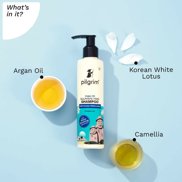 Pilgrim Sulphate Free Shampoo For Dry Frizzy Hair With Korean White Lo