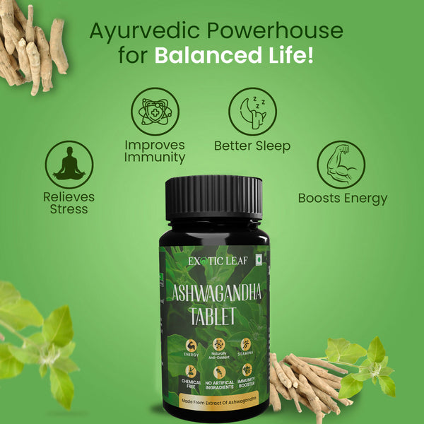 Buy Exotic Leaf Ashwagandha Tablets Online at Best Price | Distacart