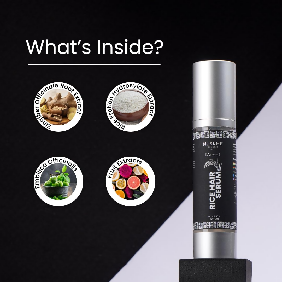 Buy Nuskhe By Paras Ayurvedic Rice Hair Serum Online.