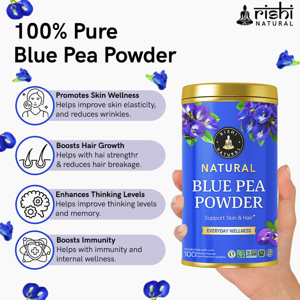 Buy Rishi Natural Blue Pea Powder - For Hair Growth Online – Distacart