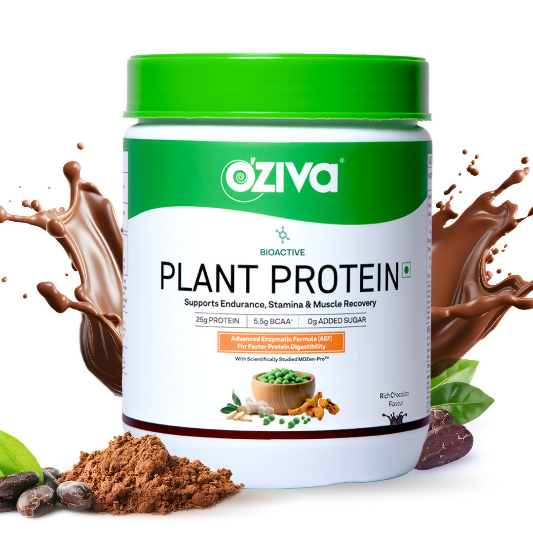 Oziva Bioactive Plant Protein Powder No Added Sugar & Better Digestion