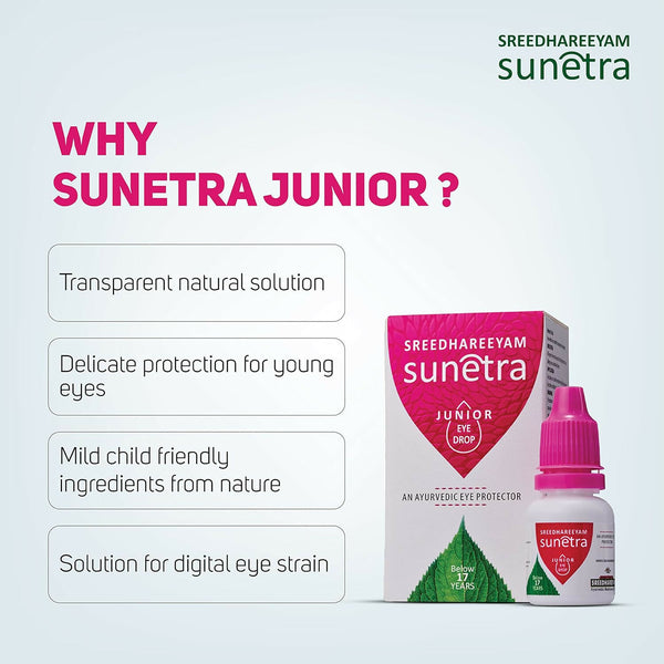 Buy Sreedhareeyam Ayurveda Sunetra Junior Herbal Eye Drop (Below 17 yrs ...