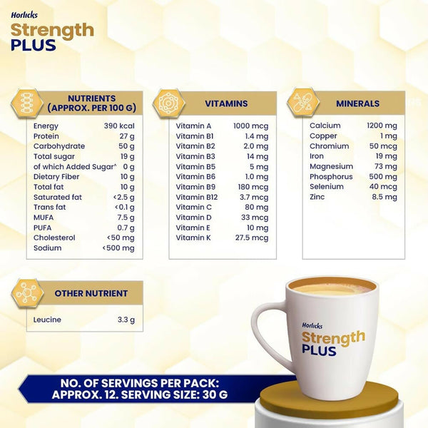 Buy Horlicks Strength Plus- Vanilla Flavor Online at low price.