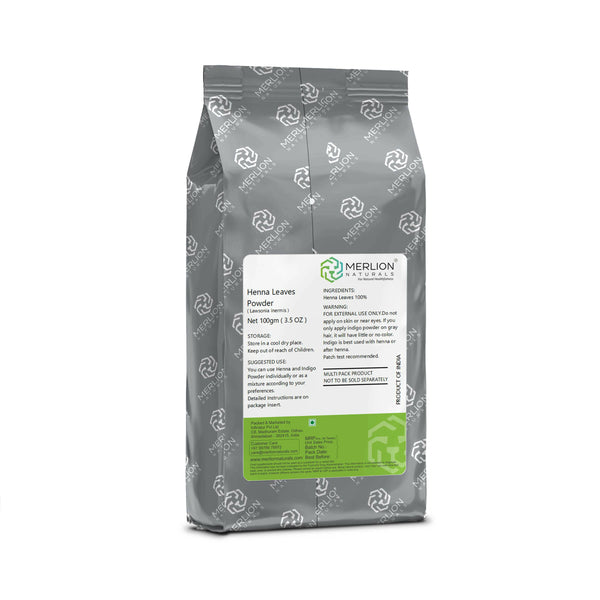 Buy Merlion Naturals Henna and Indigo Leaves Powder Combo Online at ...