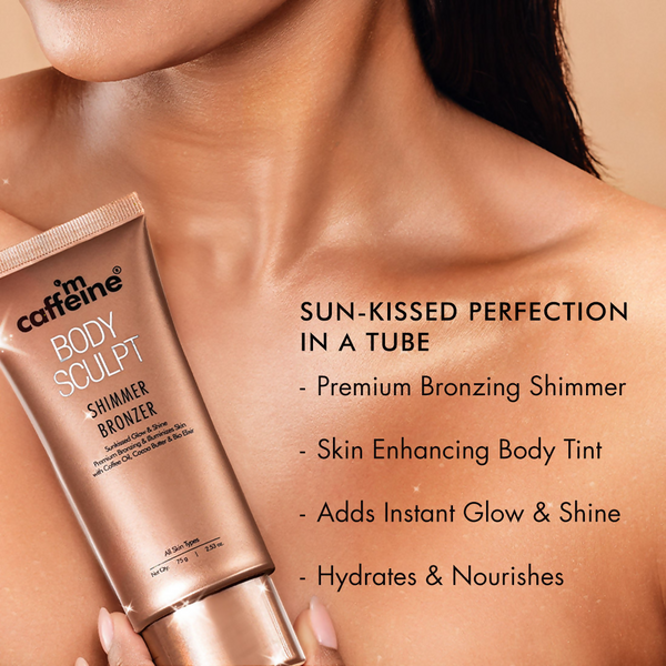 Buy mCaffeine Body Sculpt Shimmer Body Bronzer Lotion For Sun Kissed ...