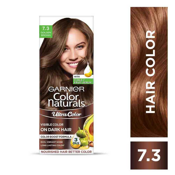 Buy Garnier Color Naturals Ultra Hair Color - 7.3 Golden Brown Online ...