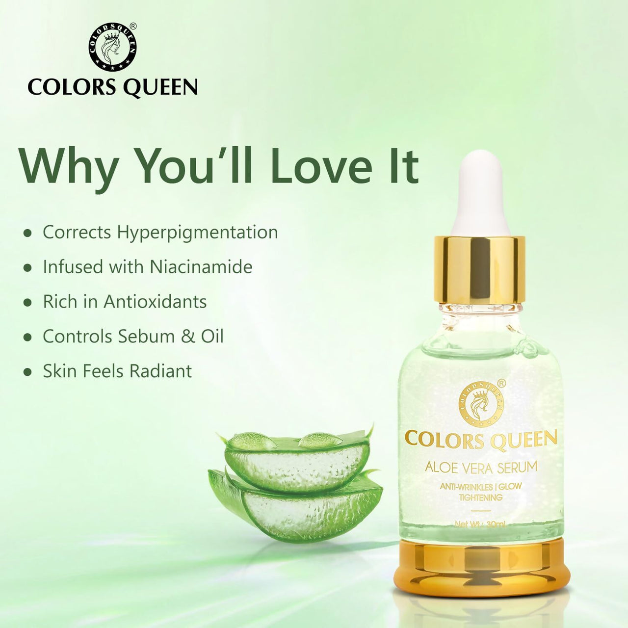 Buy Colors Queen Aloe Vera Face Serum Online