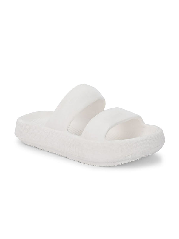 Buy HRX by Hrithik Roshan Men White Rubber Sliders Online at Best Price ...