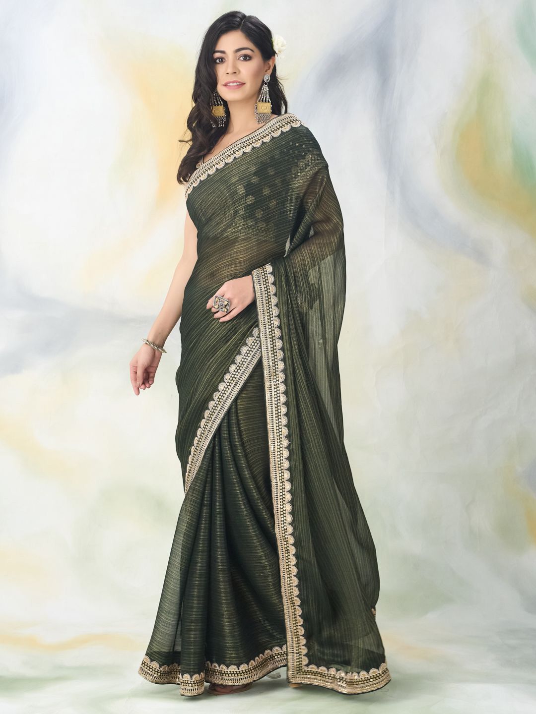 Buy kasee Floral Embroidered Saree Online At Low Price – Distacart