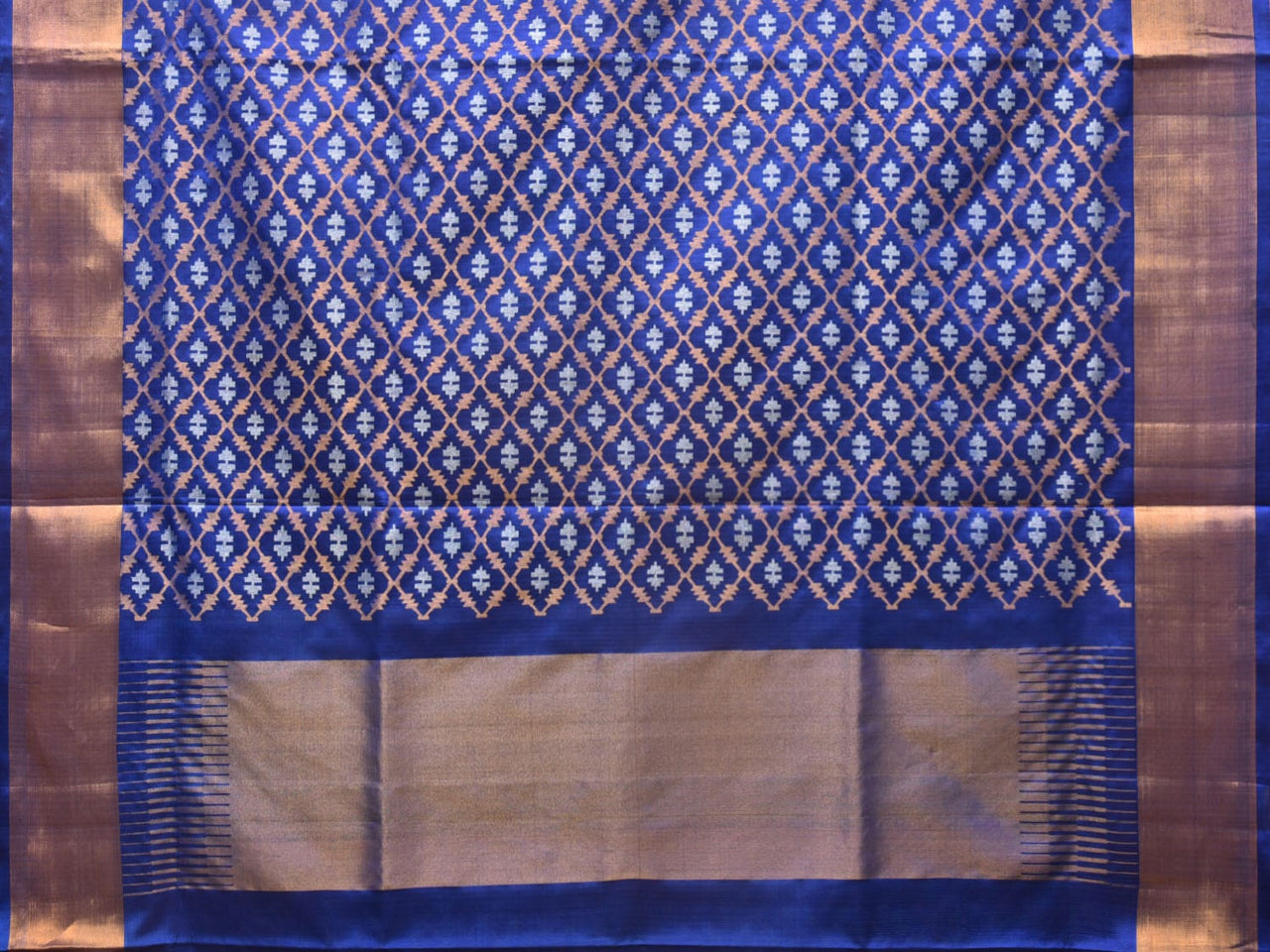 Buy Blue Uppada Silk Handloom Saree with All Over Jamdani Design ...