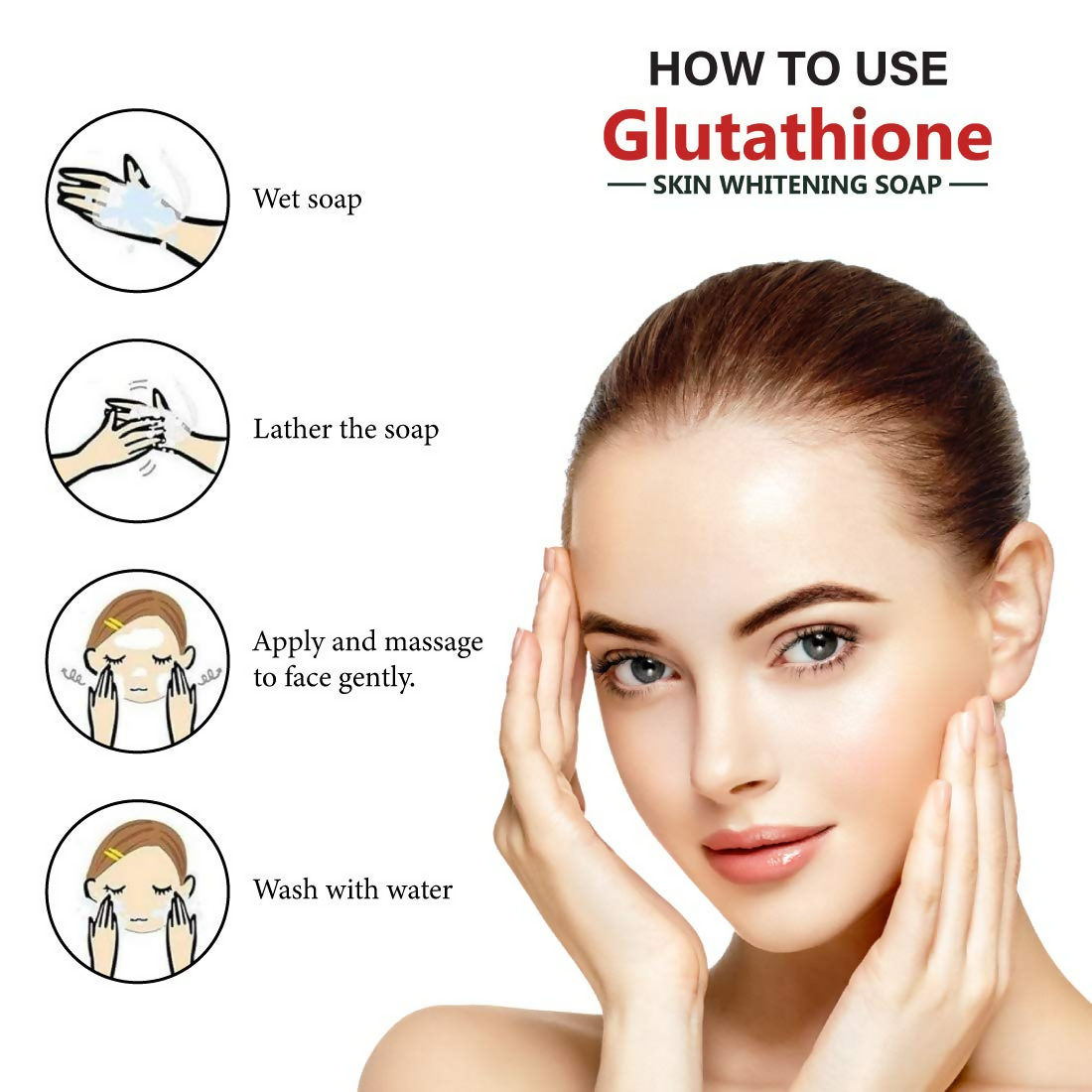 Buy LA Organo Glutathione Rose Skin Lightening & Brightening Soap ...
