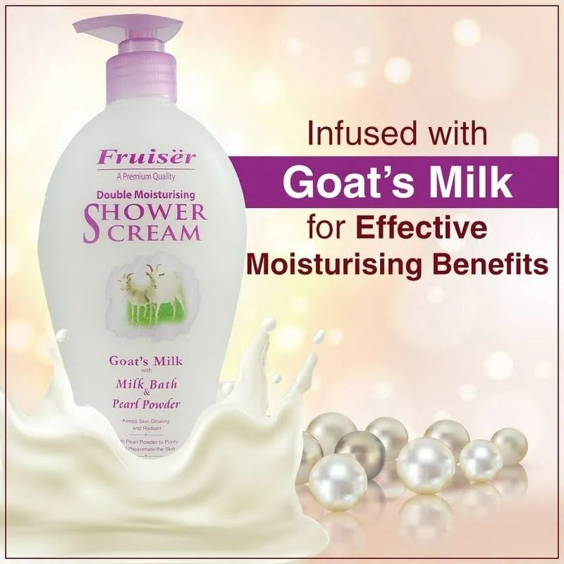 Buy Fruiser Double Moisturizing Shower Cream Goat's Milk With Pearl ...
