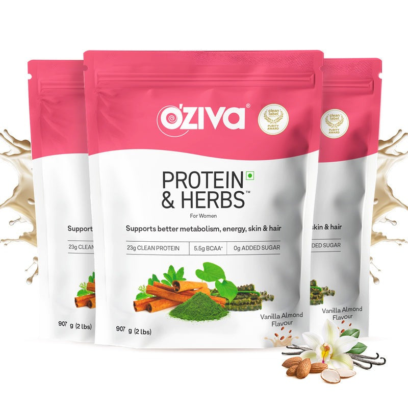 Buy OZiva Protein & Herbs for Women - Protein Powder to Reduce Body Fat ...