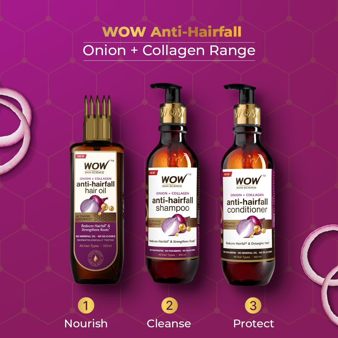Buy Wow Skin Science Onion & Collagen Anti-Hairfall Hair Oil Online at ...