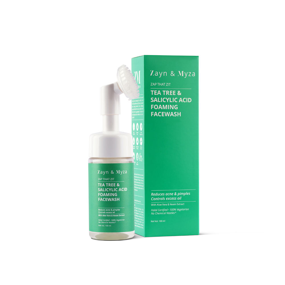 Buy Zayn & Myza Tea Tree & Salicylic Acid Foaming Face Wash Online at Best Price | Distacart