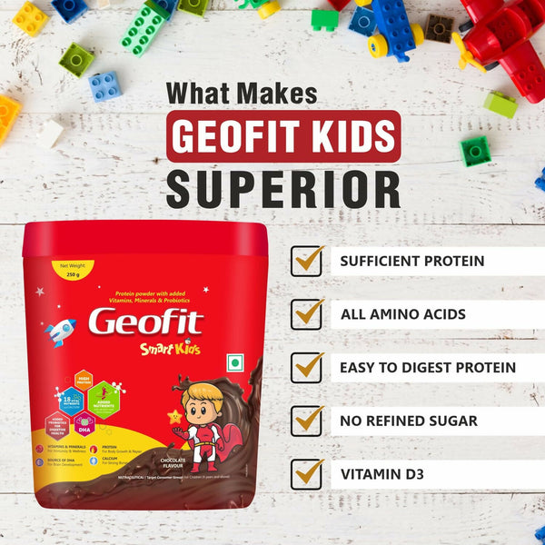 Buy Geofit Smart Kids Nutritional Health Drink Protein Powder - Chocol