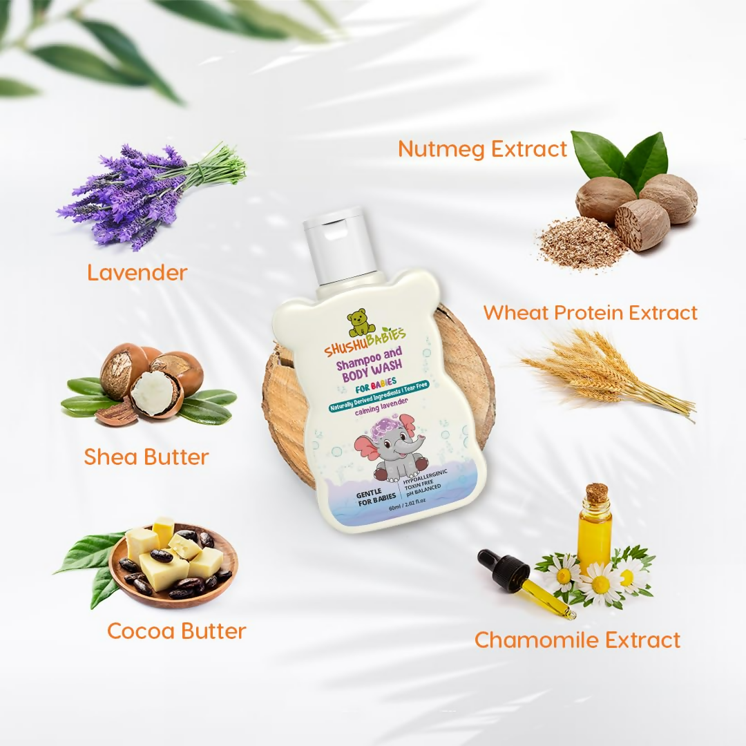 ShuShu Babies Calming Lavender Shampoo & Body Wash (under 0-3 Years Ba