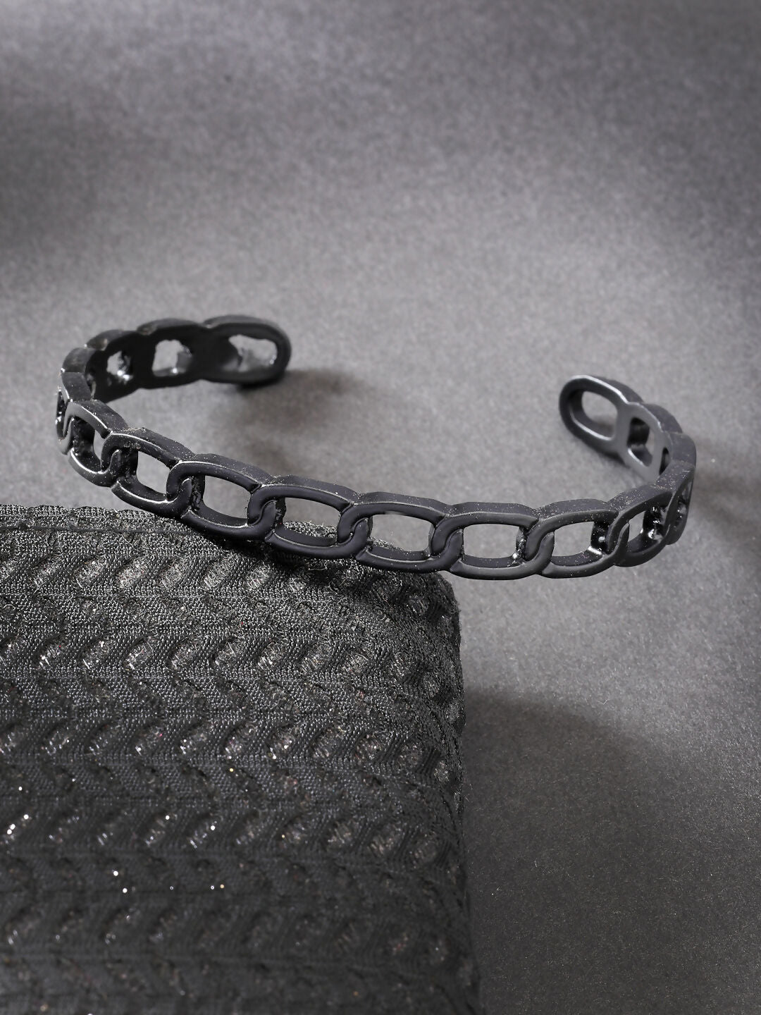 Buy NVR Men's Set of 2 Gold & Black Rhodium-Plated Metal Cuff Bracelet ...