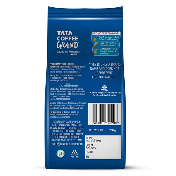 Buy Tata Coffee Grand Classic Instant Coffee Pouch Online at Best Price ...