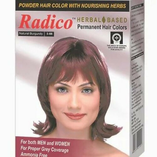 Buy Radico Natural Herbal Based Permanent Hair Color - Burgund Online.