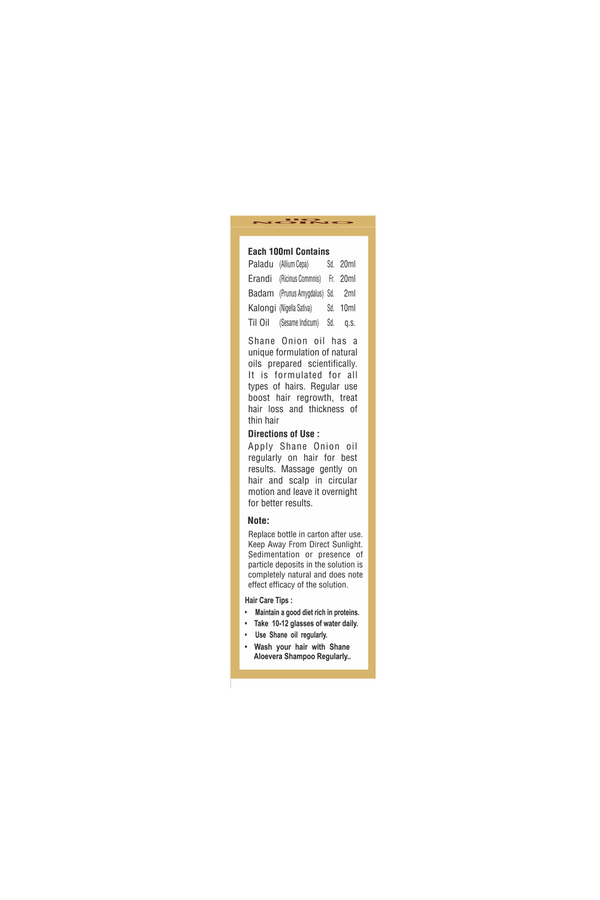 Buy Shane Onion Oil Online At Low Price