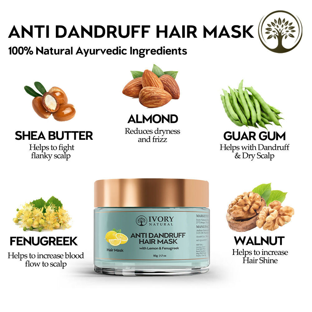 Buy Ivory Natural Dandruff Hair Mask - Scalp Wellness, Assists With ...