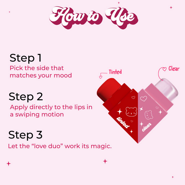 Buy Blue Heaven Love Duo 2-In-1 Clear & Tinted Lip Balm - Hunbun ...